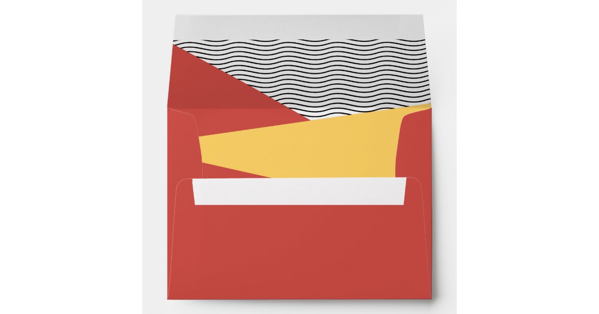 80s Pop art Memphis style wedding Envelope | Zazzle