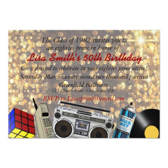80's Prom Celebration Invitation | Zazzle.com