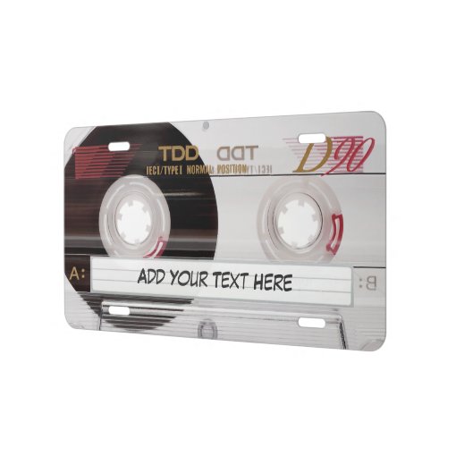 80's Retro Cassette Tape Look License Plate | Zazzle