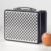 80's Retro Checkerboard Metal Lunch Box | Zazzle