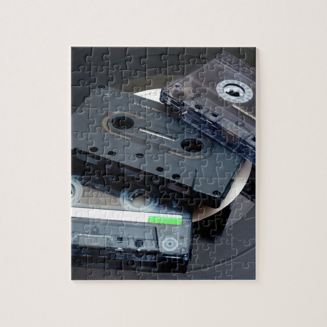 80's Retro Design - Audio Cassette Tapes Jigsaw Puzzle | Zazzle