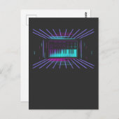 80s Synthesizer Keyboard Synth Analog Music Postcard | Zazzle