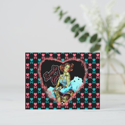 80'S Zombie Girl Postcard | Zazzle