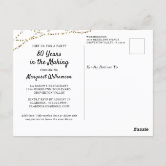 80th Birthday 2 Photos Retro Years in the Making Postcard | Zazzle