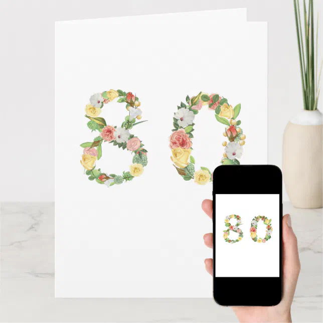 80th Birthday Card | Zazzle