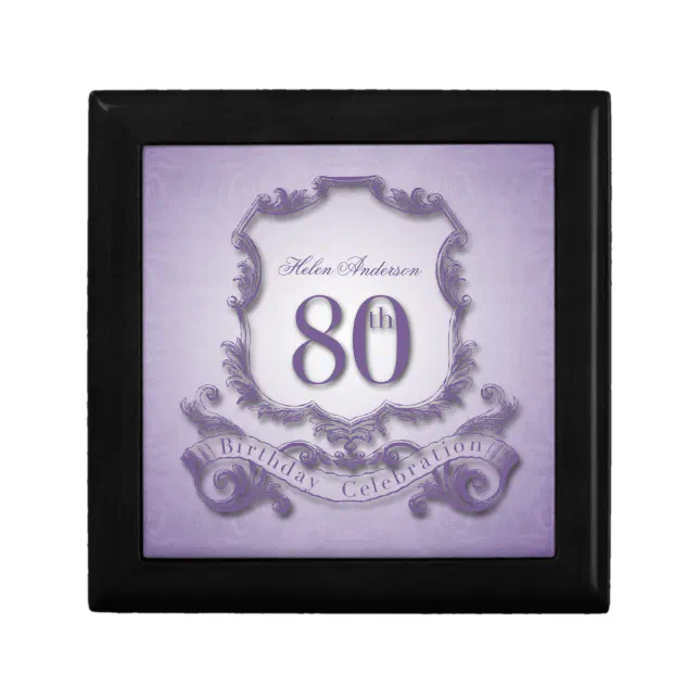 80th Birthday Celebration Personalized Jewelry Box | Zazzle