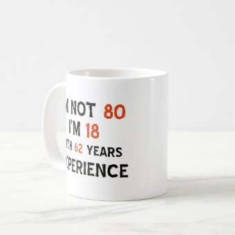 80th birthday designs coffee mug | Zazzle
