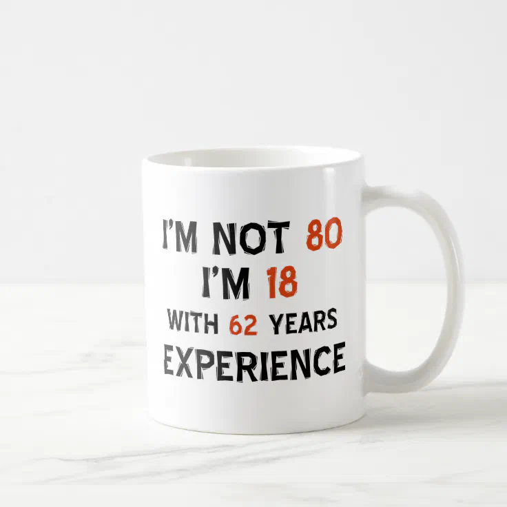 80th birthday designs coffee mug | Zazzle
