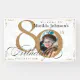 80th Birthday Elegant Gold White Calligraphy Photo Banner | Zazzle