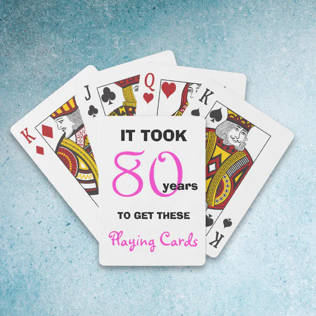 80th Birthday Gift Ideas for Her - Playing Cards | Zazzle