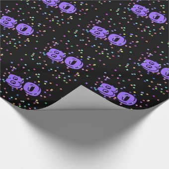80th Birthday Gift Wrap Wrapping Paper | Zazzle