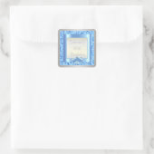 80th Birthday Party | DIY Text | Blue Square Sticker | Zazzle