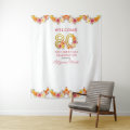 80th Birthday Party Floral Gold Number 80 Backdrop | Zazzle
