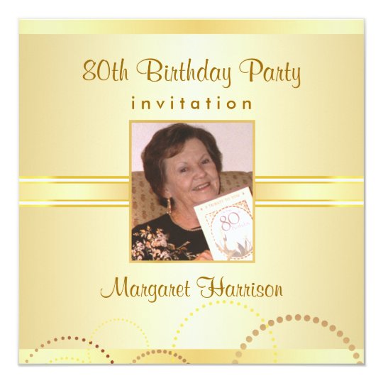 80th Birthday Party Invitations With Photo Option Zazzle