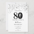 80th Birthday Party Look Who's 80 Modern Photo Invitation | Zazzle