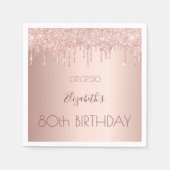 80th birthday party rose gold 80 years napkins | Zazzle
