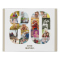 80th Birthday Photo Collage Number 80 Neutral Faux Canvas Print | Zazzle