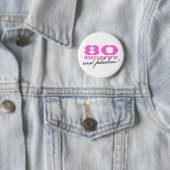 80th birthday pinback button | 80 and fabulous! | Zazzle