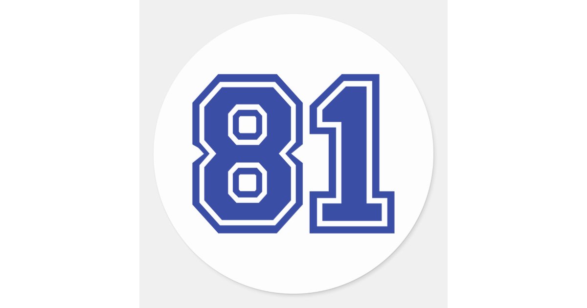 81 - number classic round sticker | Zazzle 81 - number classic round sticker | Zazzle