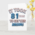 81 year old birthday designs card | Zazzle