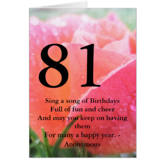 81st Birthday Cards - Greeting & Photo Cards | Zazzle