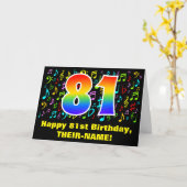 81st Birthday: Colorful Music Symbols & Rainbow 81 Card | Zazzle