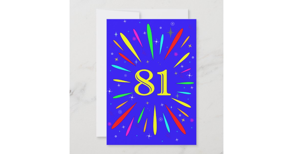 81st Birthday Party Invitation Explosion | Zazzle