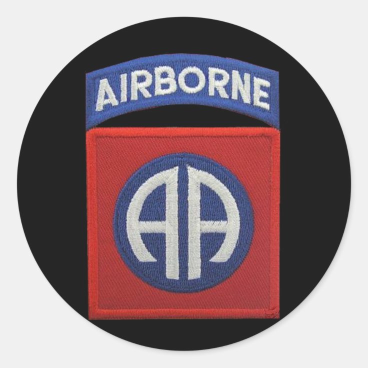 82nd ABN airborne Div Veterans Vets LRRP Classic Round Sticker | Zazzle