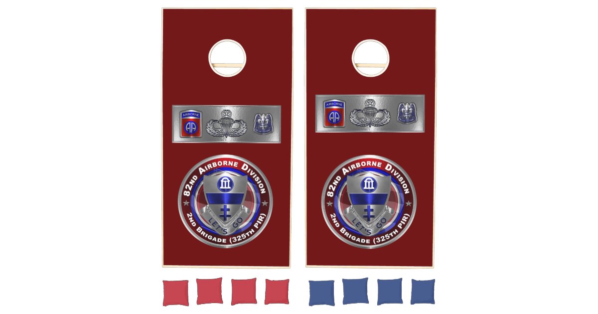 82nd Airborne Division 325th PIR Cornhole Set | Zazzle