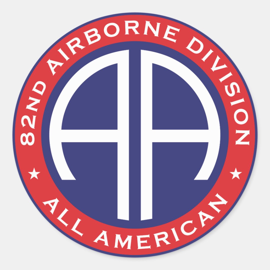 82nd Airborne Division All American Casual Patch Classic Round Sticker ...