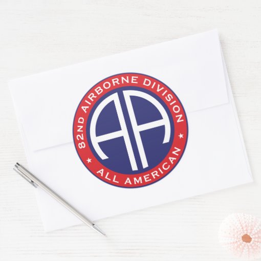 82nd Airborne Division All American Casual Patch Classic Round Sticker ...