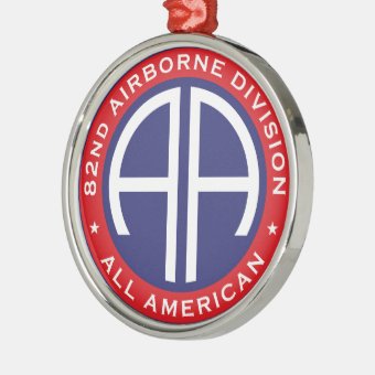 82nd Airborne Division All American Casual Patch Metal Ornament | Zazzle