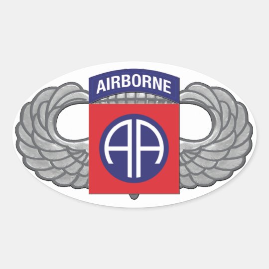 82nd Airborne Division "All American" Oval Sticker | Zazzle.com
