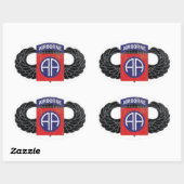 82nd Airborne Division "All American" - RUSTIC Oval Sticker | Zazzle
