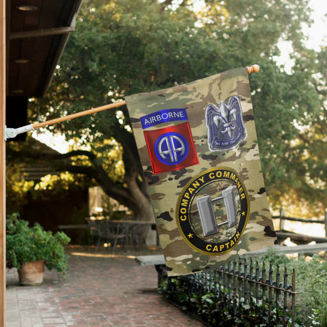82nd Airborne Division Company Commander House Flag | Zazzle