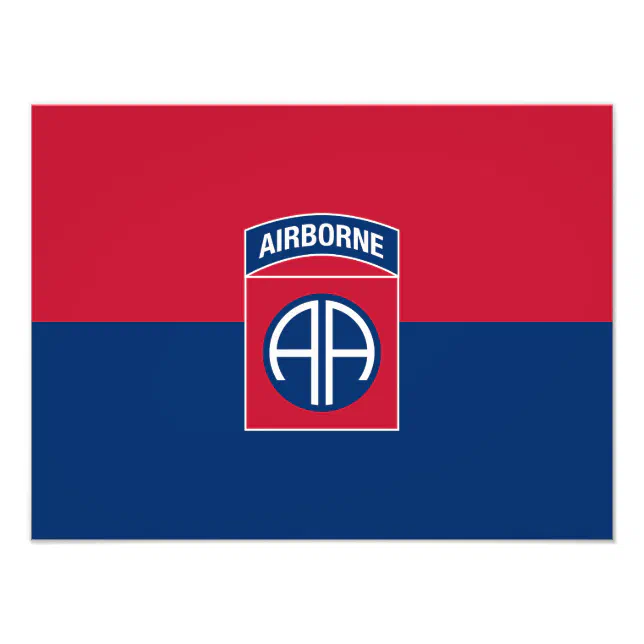 82nd Airborne Division Flag Military Veteran Photo Print | Zazzle