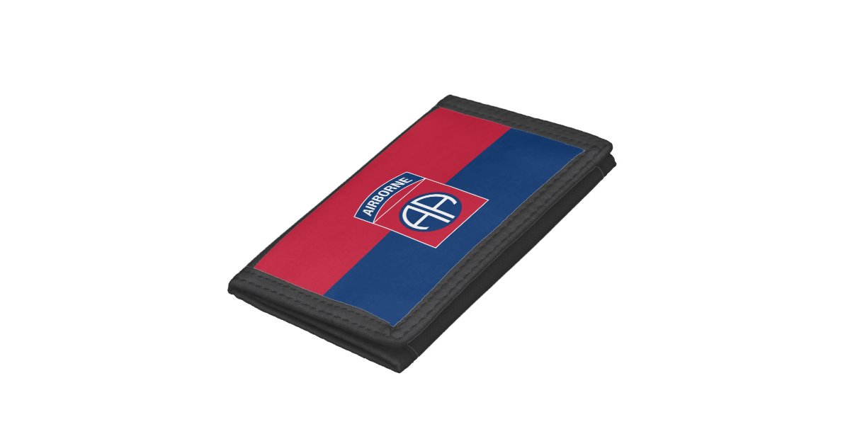 82nd Airborne Division Flag Military Veteran Trifold Wallet | Zazzle