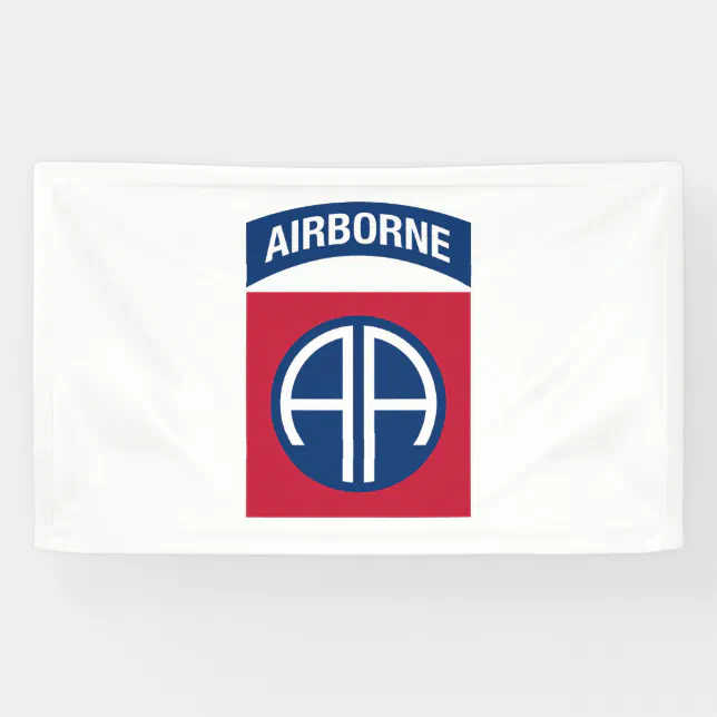 82nd Airborne Division Insignia Military Veteran Banner | Zazzle
