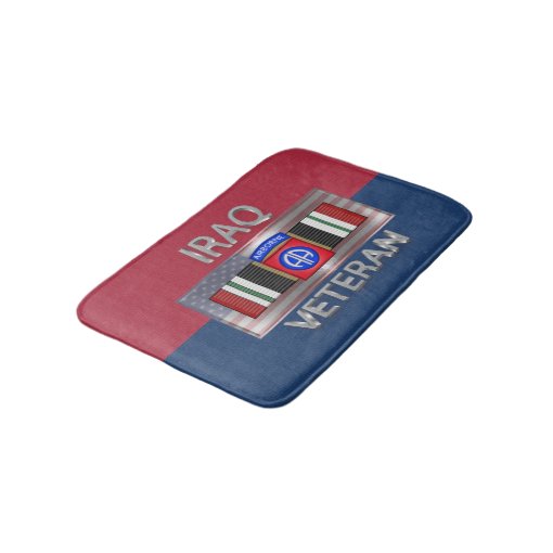 82nd Airborne Division Iraq Veteran Bath Mat | Zazzle
