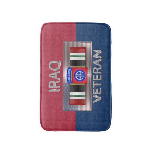 82nd Airborne Division Iraq Veteran Bath Mat | Zazzle