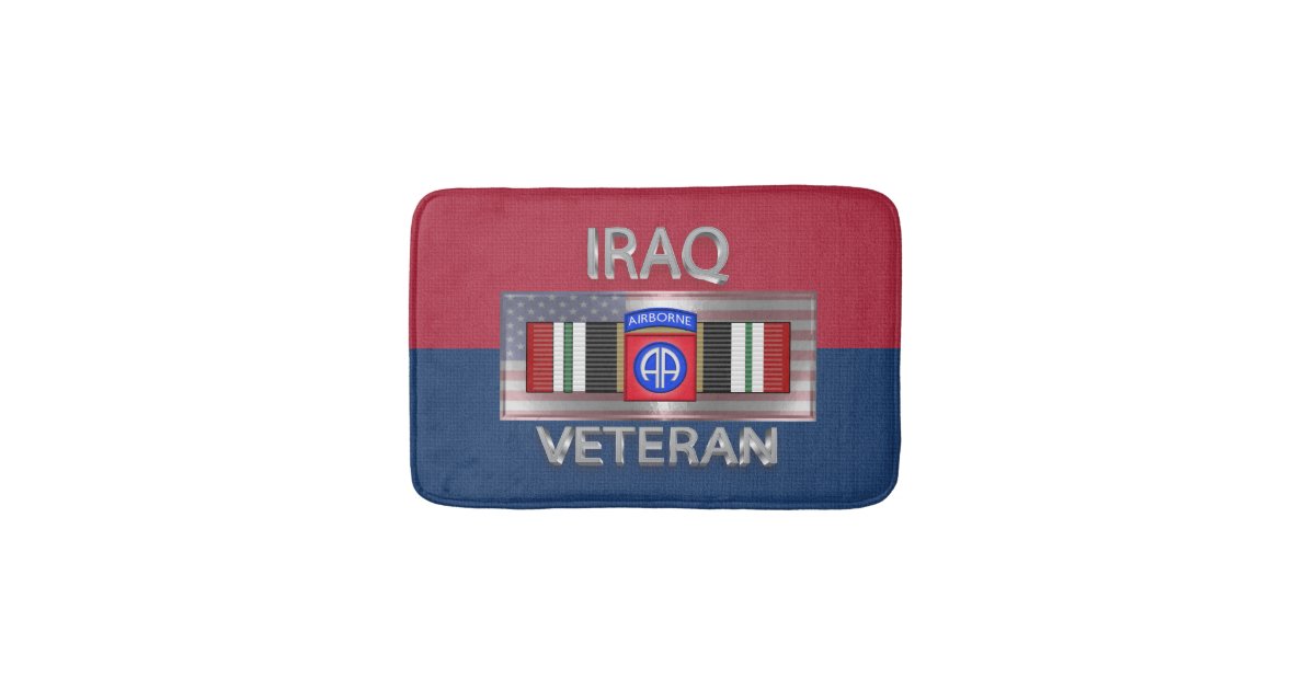 82nd Airborne Division Iraq Veteran Bath Mat | Zazzle