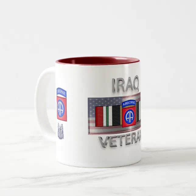 82nd Airborne Division Iraq Veteran Two-Tone Coffee Mug | Zazzle