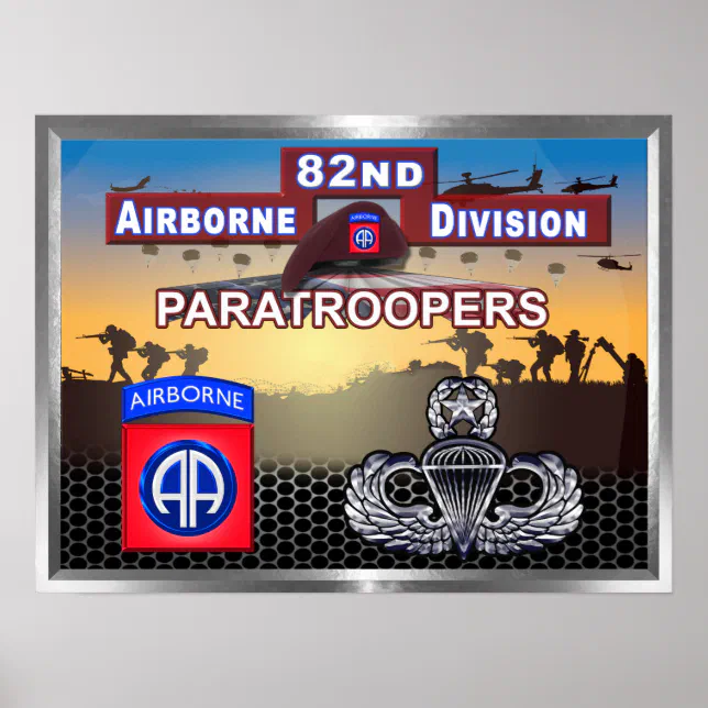 82nd Airborne Division Jumpmaster Paratrooper Poster | Zazzle
