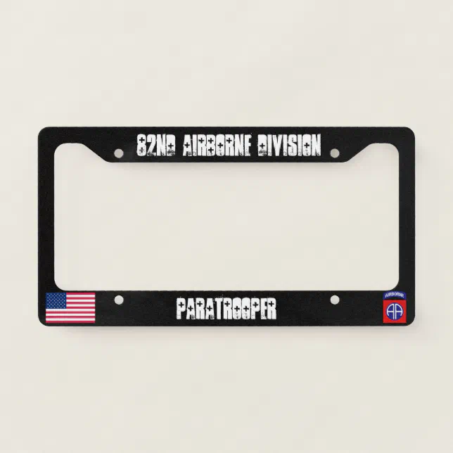 82nd airborne division license plate bracket license plate frame | Zazzle