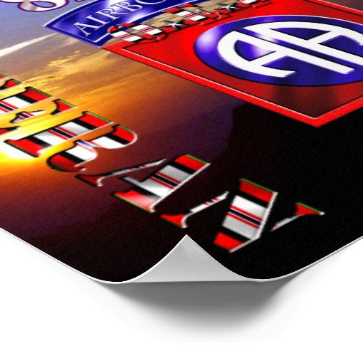 82nd Airborne Division OEF Veteran Poster | Zazzle