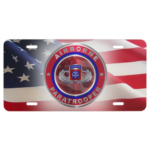 82nd Airborne Division “Paratrooper” License Plate | Zazzle