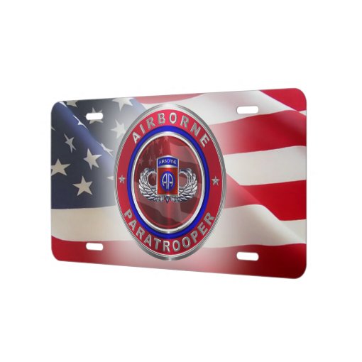 82nd Airborne Division “Paratrooper” License Plate | Zazzle