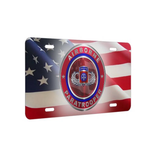 82nd Airborne Division “Paratrooper” License Plate | Zazzle