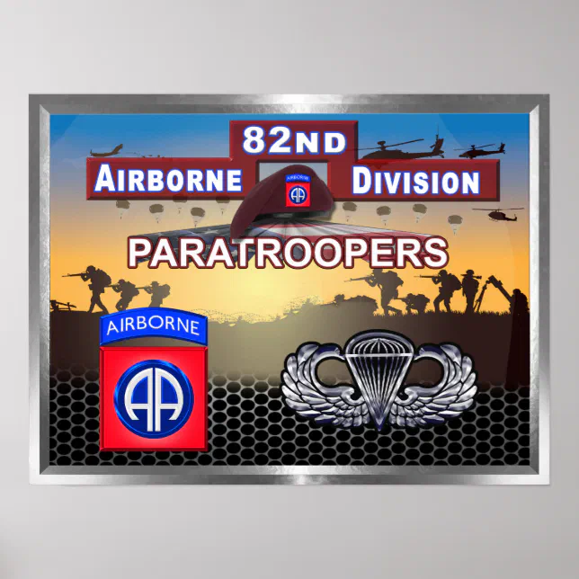82nd Airborne Division Paratroopers Poster | Zazzle