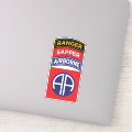 82nd Airborne Division Service Badge Sapper Ranger Sticker | Zazzle